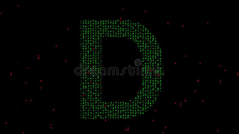 English Alphabet I with Matrix Code on Plain Black Background Stock ... English Alphabet I with Matrix Code on Plain Black Background Stock ...