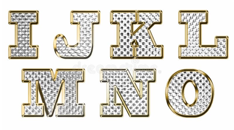 English Alphabet Gold Vector Illustration Stock Vector - Illustration ...