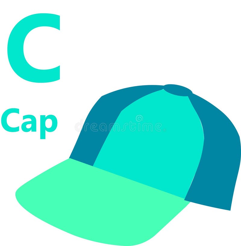 English Alphabet Letter C for Cap Stock Illustration - Illustration of ...