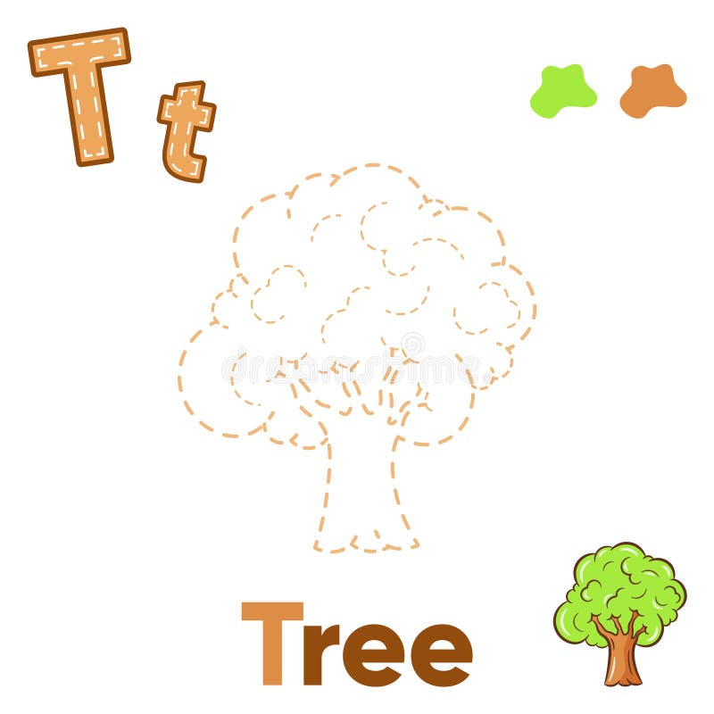 Letter T Tree Alphabet Stock Illustrations – 509 Letter T Tree Alphabet ...