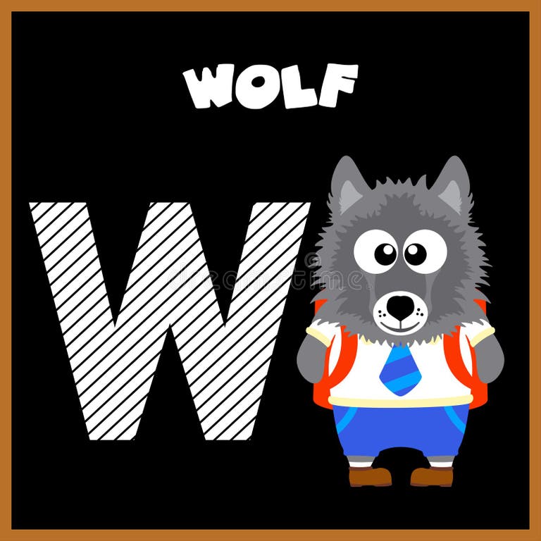 The English Alphabet Letter W Stock Vector - Illustration of design ...