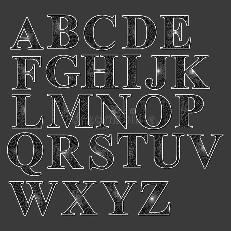 English Alphabet Gray Background Set Stock Illustrations – 376 English ...