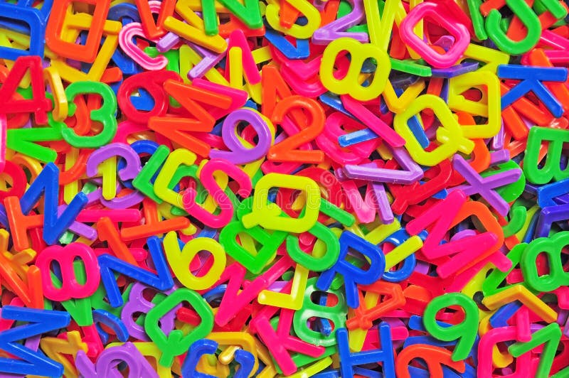 English Alphabet and Number Background Stock Image - Image of ...