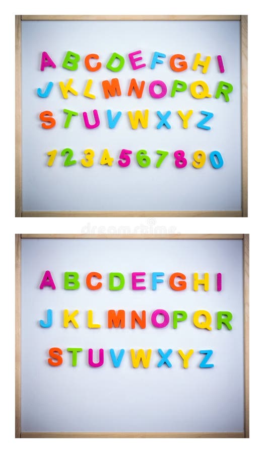 English Alphabet from Plastic Letters Stock Image - Image of write ...