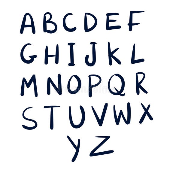 English Alphabet Scribbles. Hand Drawn Alphabets Scribble Set Vector ...