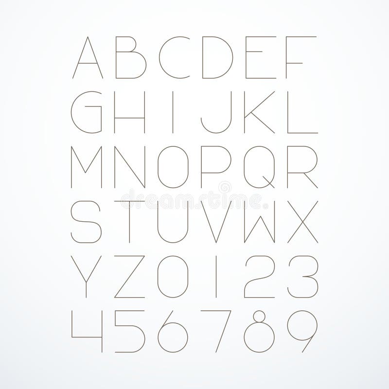 English alphabet thin font stock vector. Illustration of british ...
