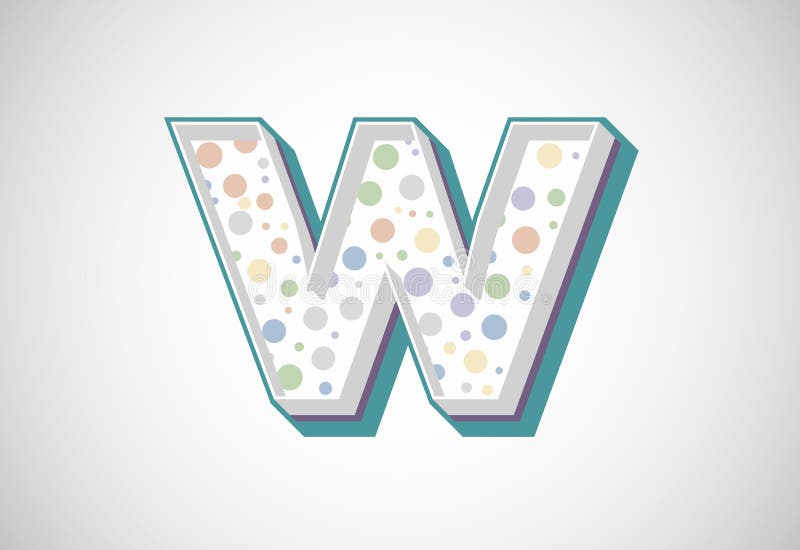 English Alphabet W. Retro Style Bold Modern Vector Alphabet Design ...