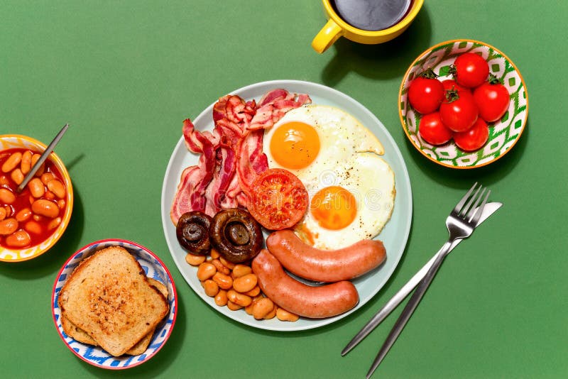 English breakfast concept stock photo. Image of full - 140018352