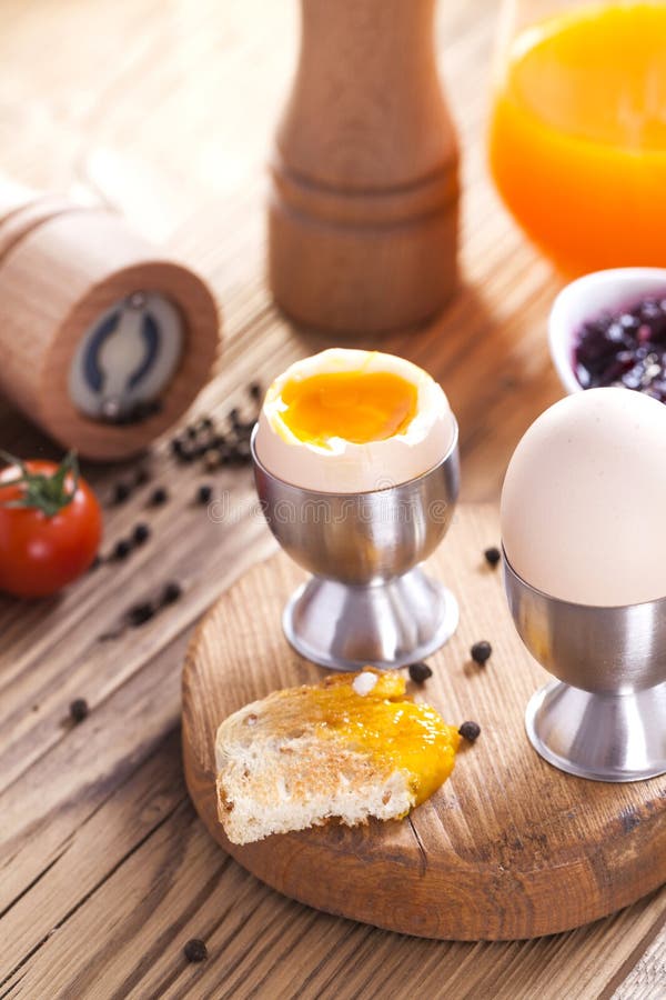 English Breakfast on Dark Wooden Table Stock Image - Image of food ...