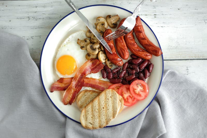 English breakfast stock image. Image of dish, bacon - 112678449