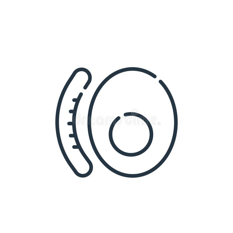 English Breakfast Vector Icon Isolated on White Background. Outline ...