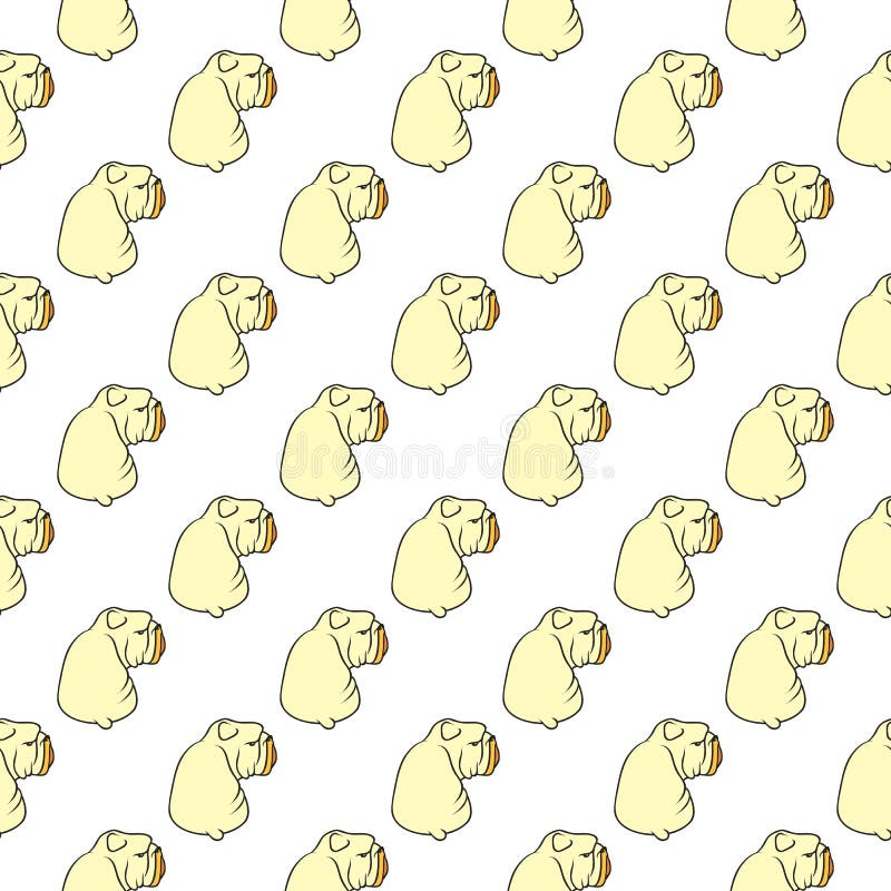 English Bulldog Pattern Seamless Stock Vector - Illustration of breed ...