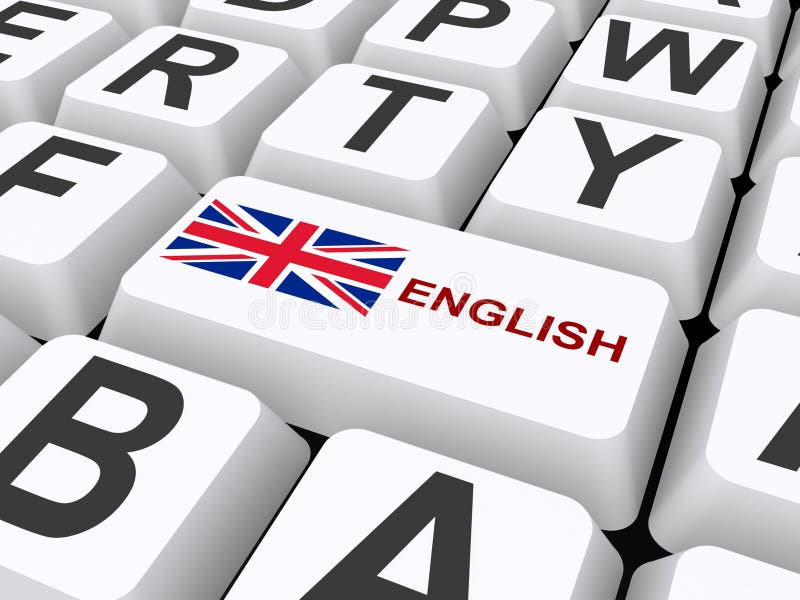 English Language Button stock illustration. Illustration of flags - 7315218