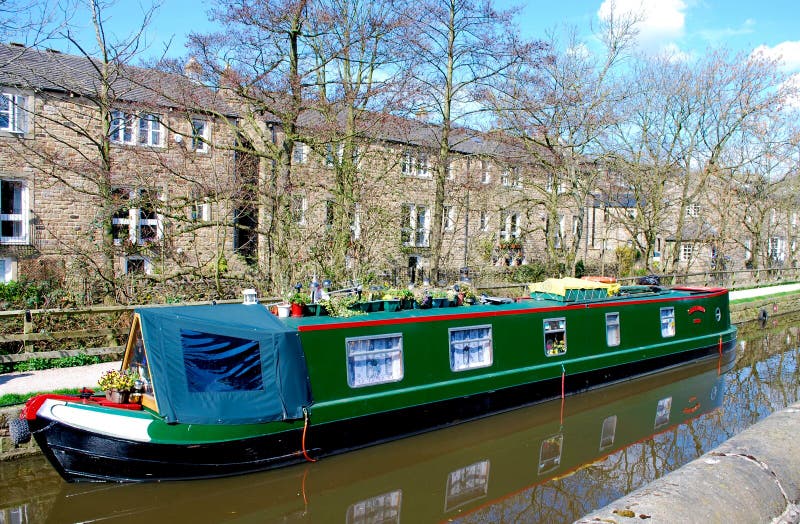 Canal Boat stock photo. Image of destination, camp, alleyway - 15901862
