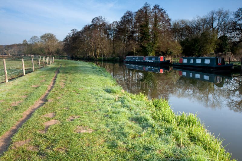 English Canal Tow Path stock photo. Image of idyllic - 13911150