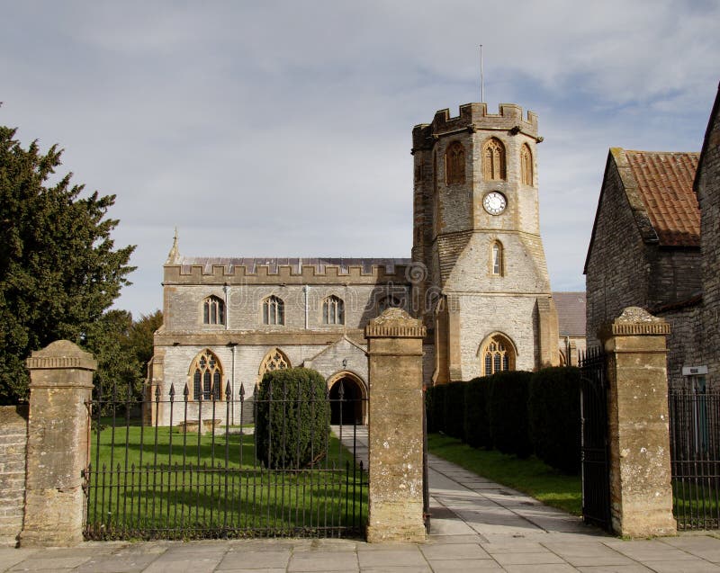 English Church stock image. Image of strength, clock, pillars - 2036913