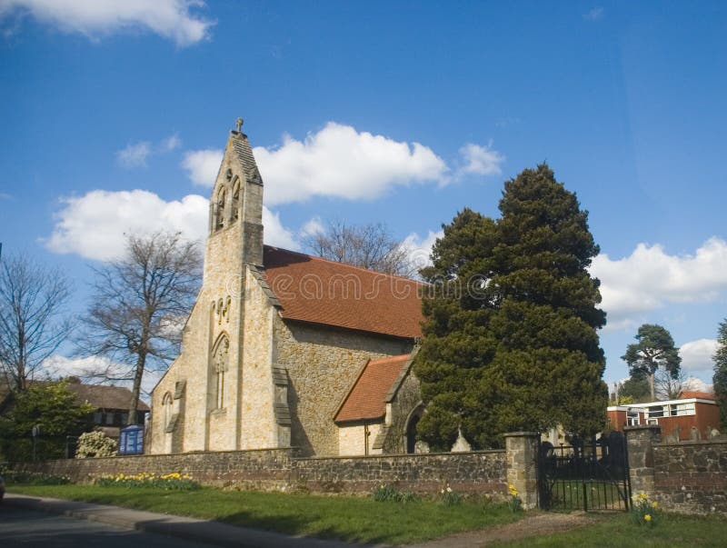 English church stock image. Image of building, brick, grass - 2057993