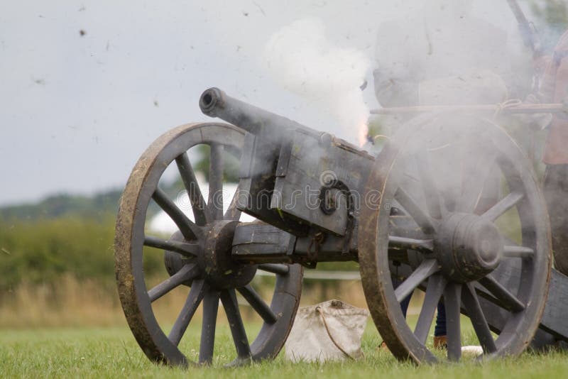 English civil war cannons stock image. Image of fire - 10337103