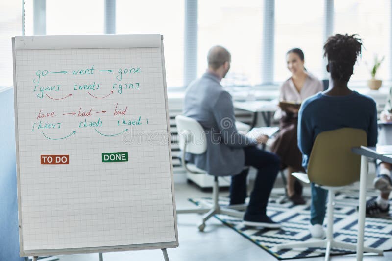 English Class Session in Office Stock Photo - Image of work ...