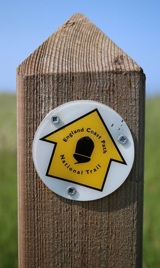 English Coast Path National Trail Way Marker Sign Editorial Stock Photo ...