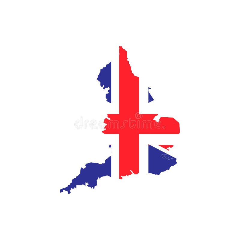 English Country Map Logo Illustration Design Stock Vector ...