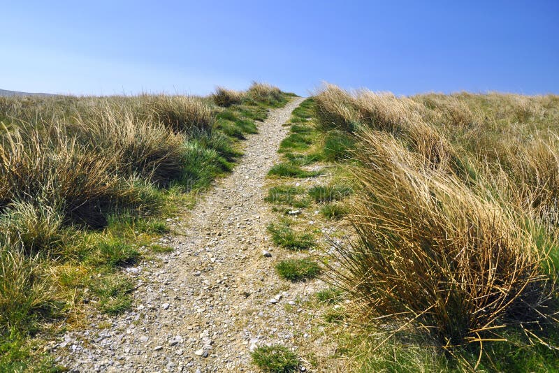 English Countryside: Hills, Grass, Footpath, Field Stock Image - Image ...