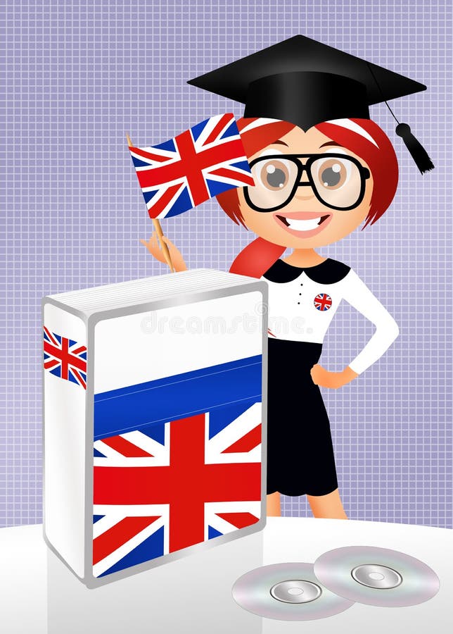 English Course Typographic Header Concept. Study Foreign Languages ...