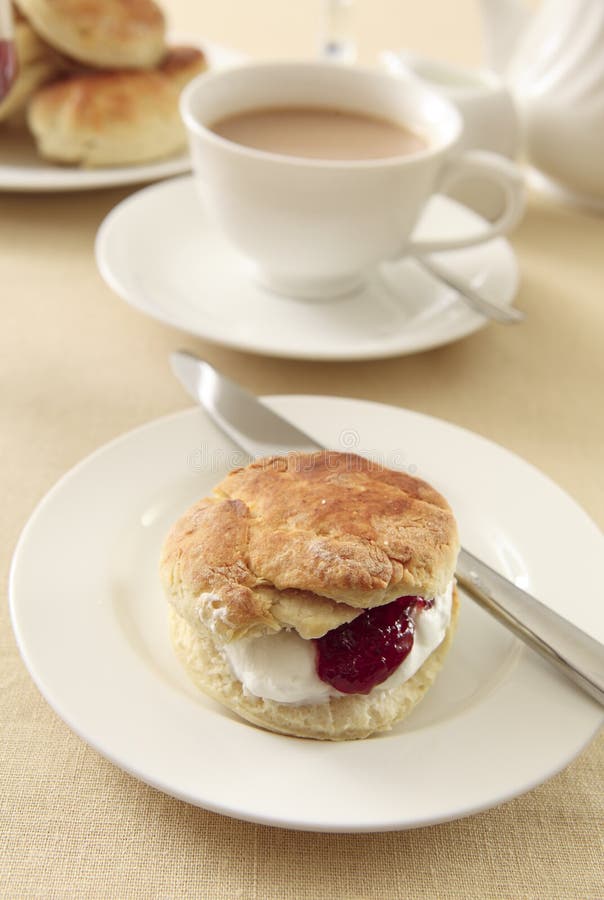 Cream tea 2 stock photo. Image of eating, snack, milkjug - 295630