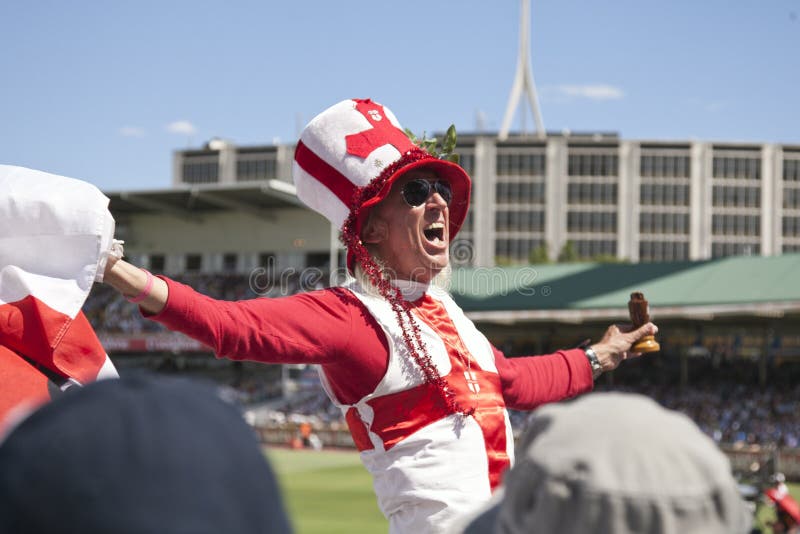 English Cricket Fan Celebrate the Ashes Editorial Stock Photo - Image ...