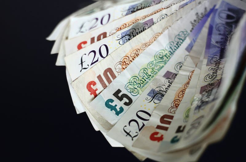 UK Currency Paper Money - Banknotes. Editorial Stock Image - Image of ...