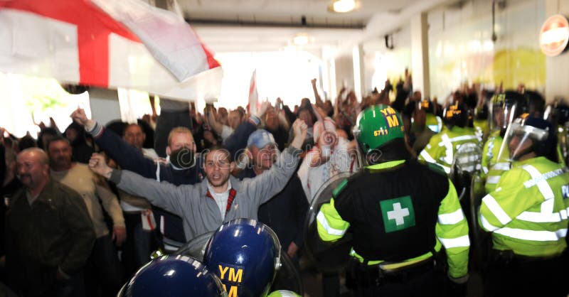 English Defence League Protest Editorial Image - Image of riot, england ...