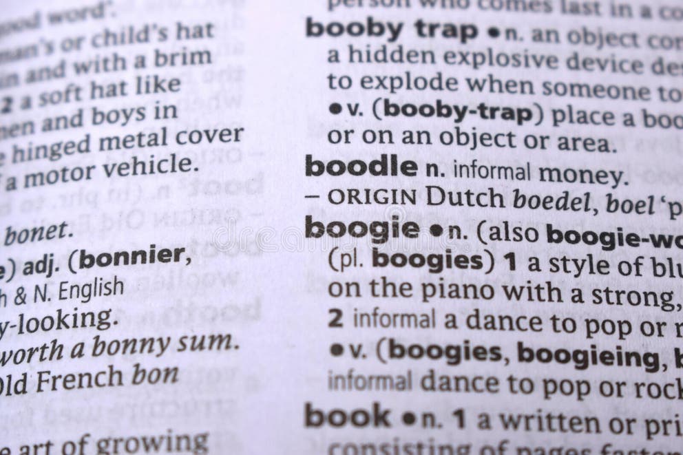 English Dictionary Definition of Word - Boogie Stock Illustration ...