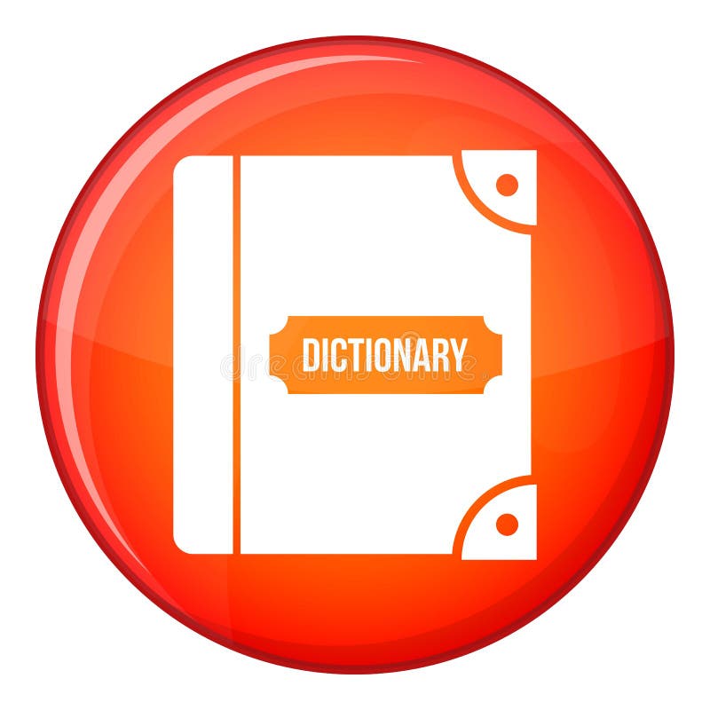 English Dictionary Icon, Flat Style Stock Vector - Illustration of ...
