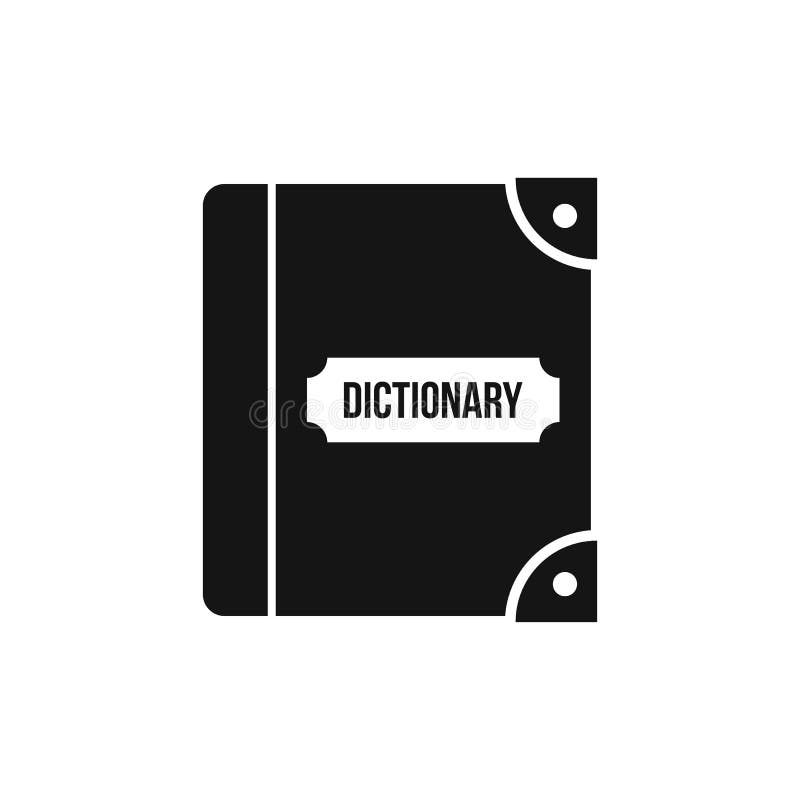 English Dictionary Icon, Simple Style Stock Vector - Illustration of ...