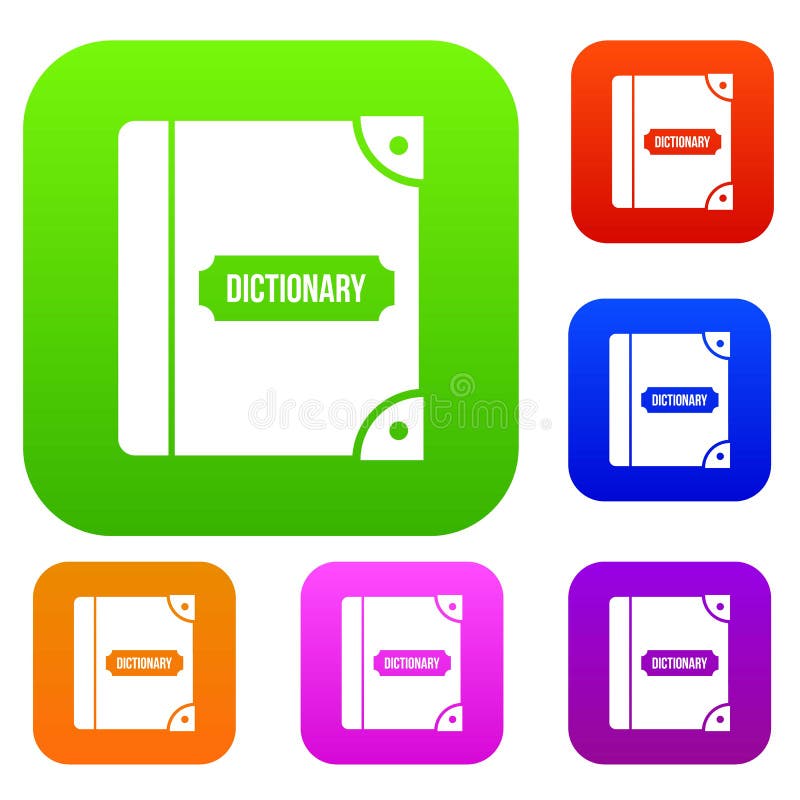 English Dictionary Set Collection Stock Vector - Illustration of icon ...