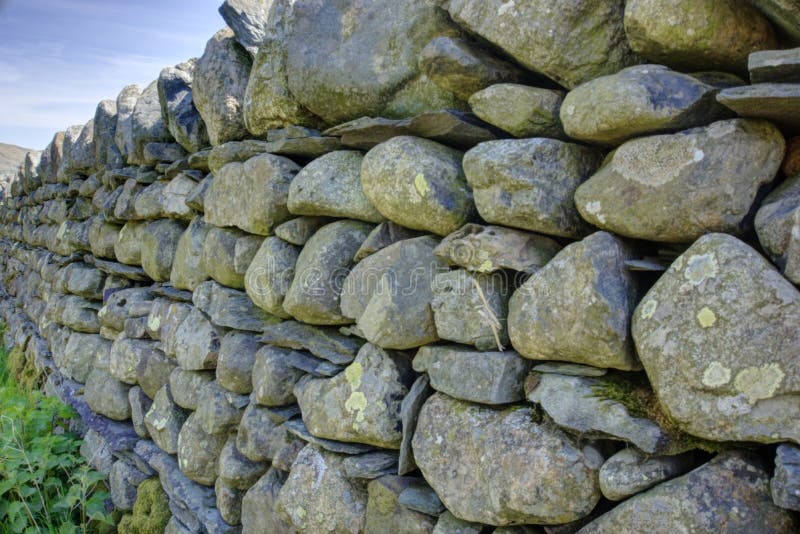 English Dry Stone Wall Construction Stock Image - Image of side, united ...