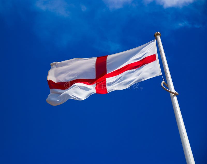 English Flag, St George Cross Stock Photo - Image of wind, saint: 177188