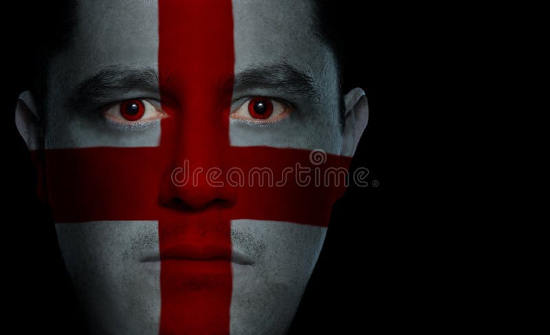 English Flag - Male Face stock image. Image of ethnic - 3109333