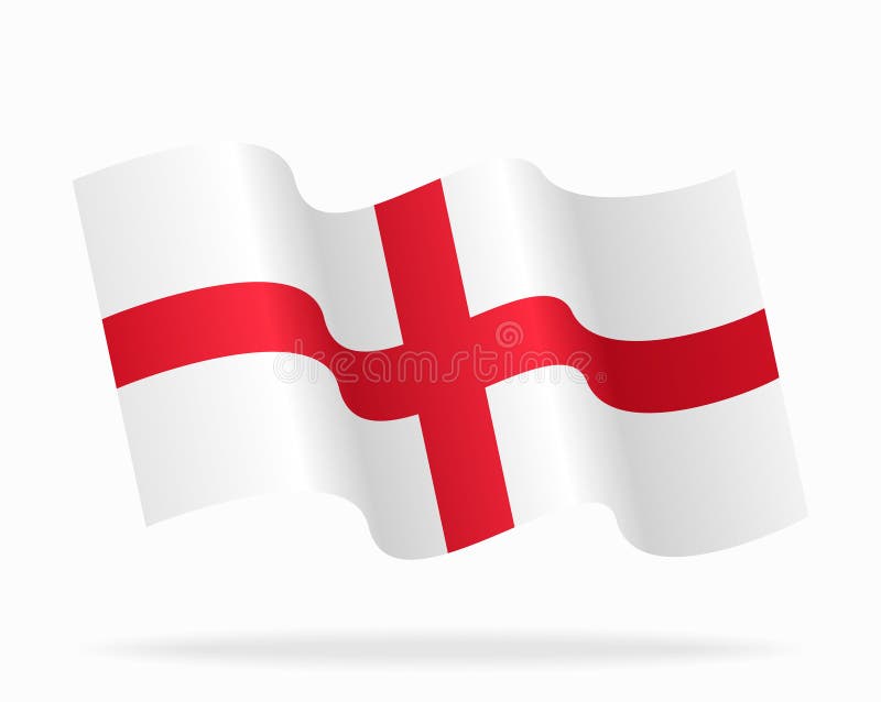 English Flag Wavy Background Layout. Vector Illustration. Stock ...