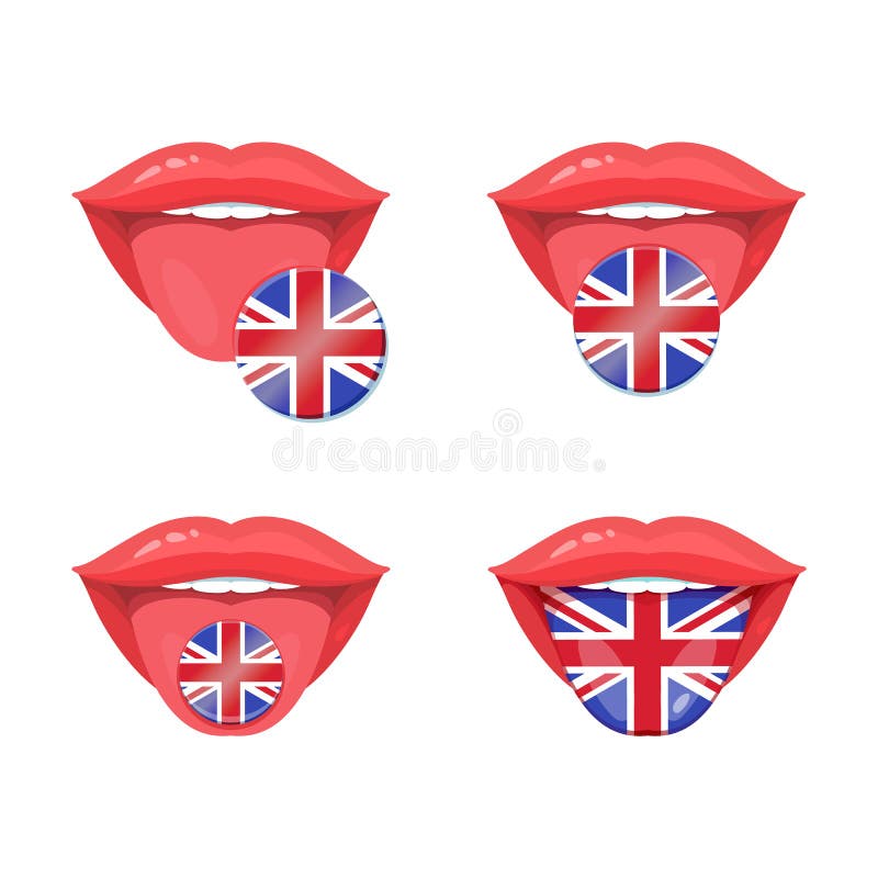 English flags set stock illustration. Illustration of polyglot - 95167471