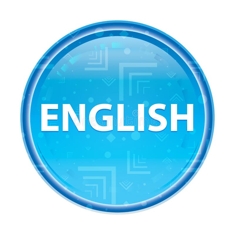 English Round Blue Push Button Stock Illustration - Illustration of ...