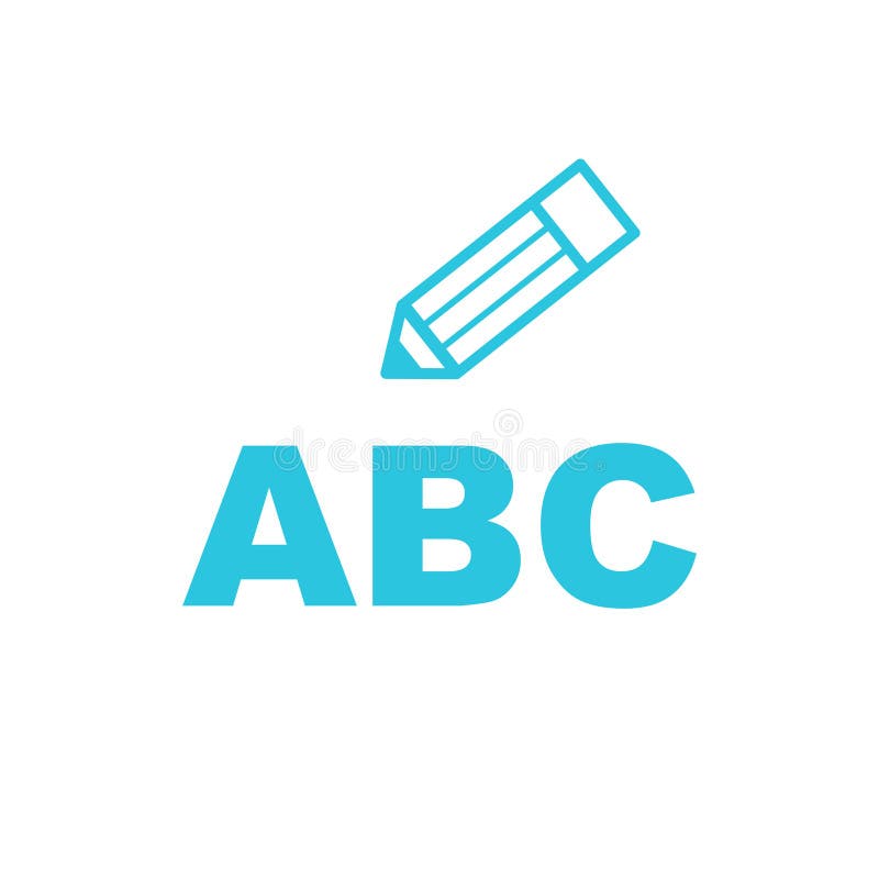 English grammar icon. stock vector. Illustration of logo - 307582896