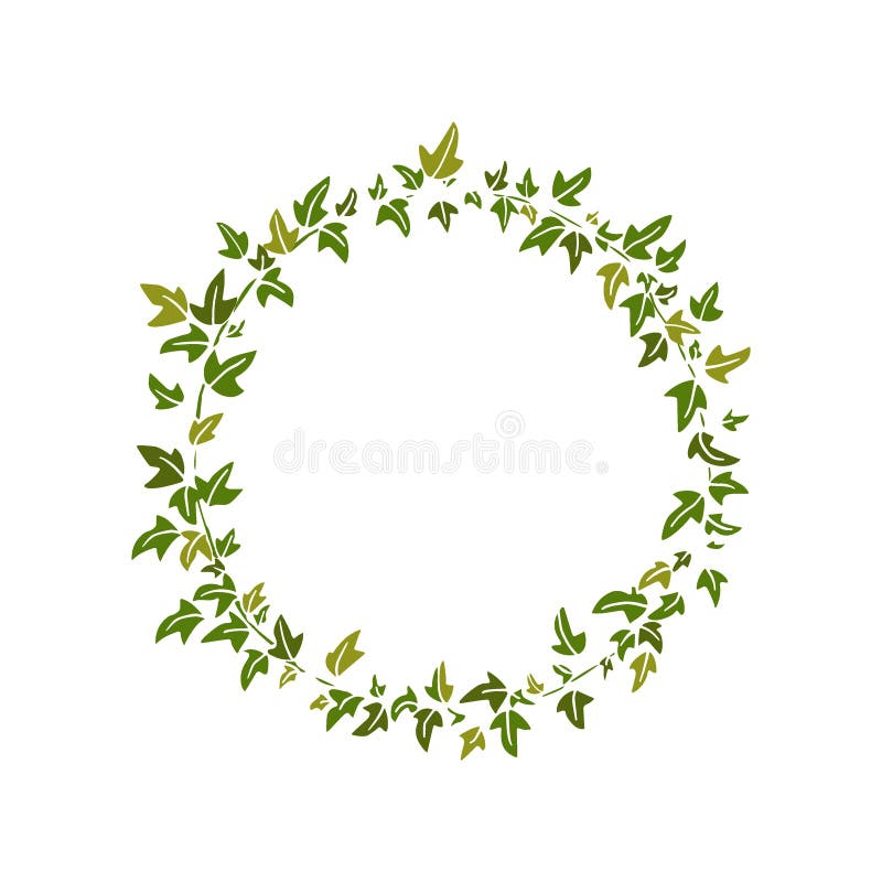 English ivy wreath stock vector. Illustration of indoor - 92914451