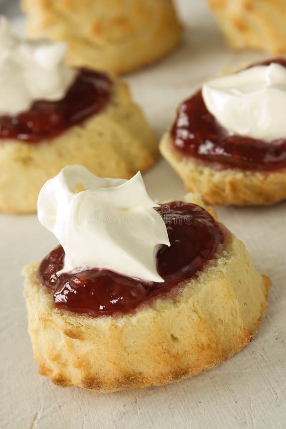 English Jam Scones stock image. Image of bake, nutritional - 16303571