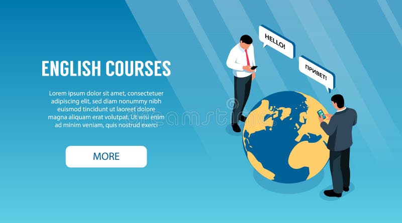 English Language Course Background Stock Vector - Illustration of line ...