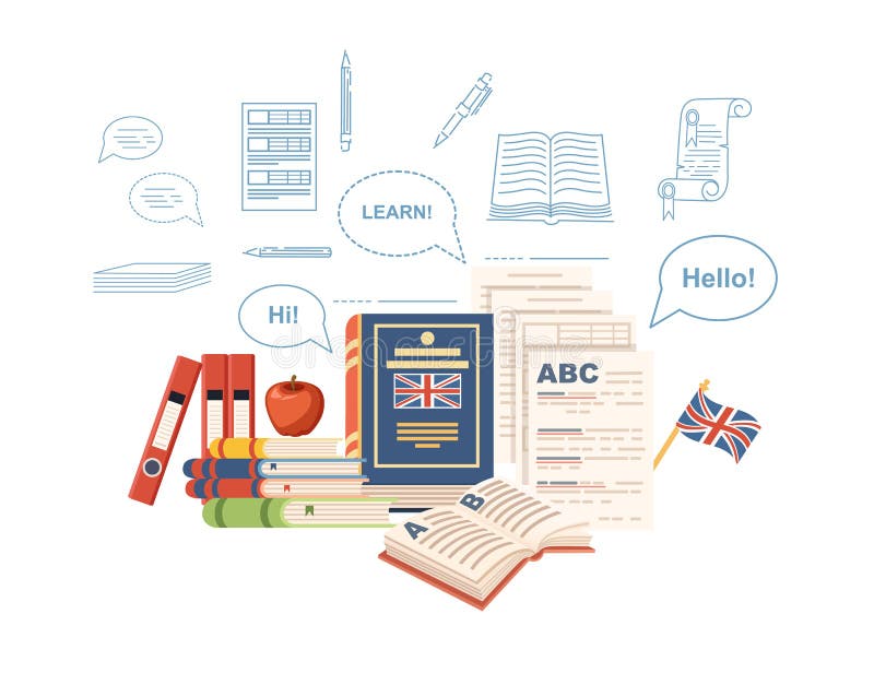 English Subject Logo Stock Illustrations – 50 English Subject Logo ...