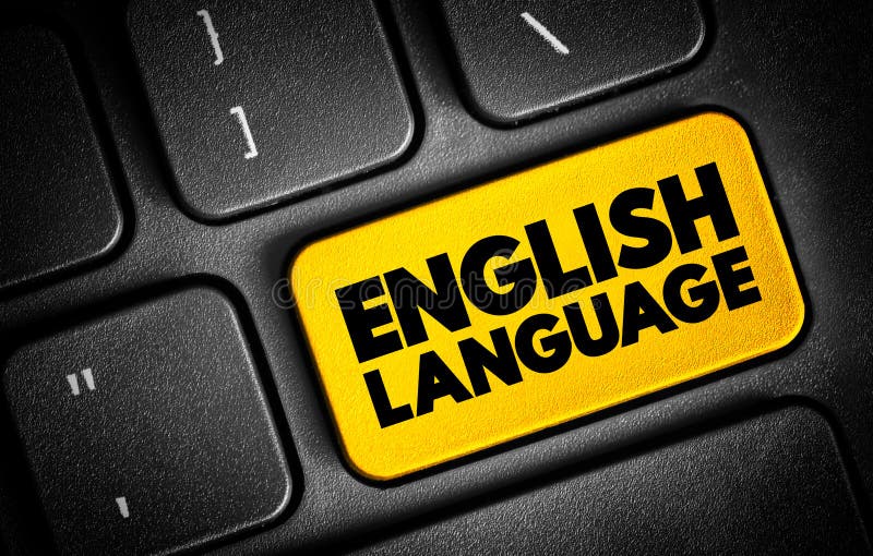 English Language Text Button on Keyboard, Concept Background Stock ...