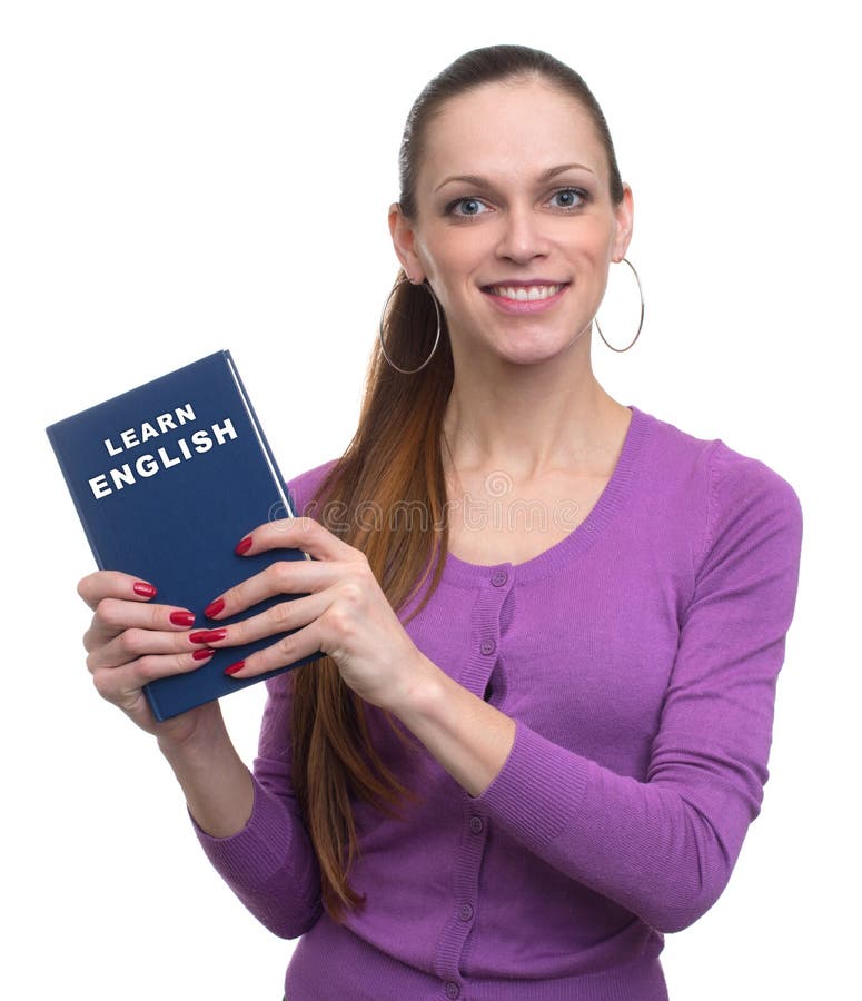 English learning concept stock photo. Image of girl, book - 68303220