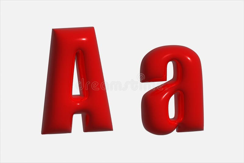 English Letter a in the Form of a Glossy Red Ball, Pattern, Element ...