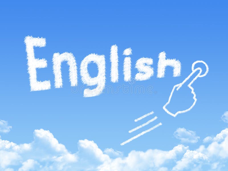 English Message Cloud Shape Stock Illustration - Illustration of ...